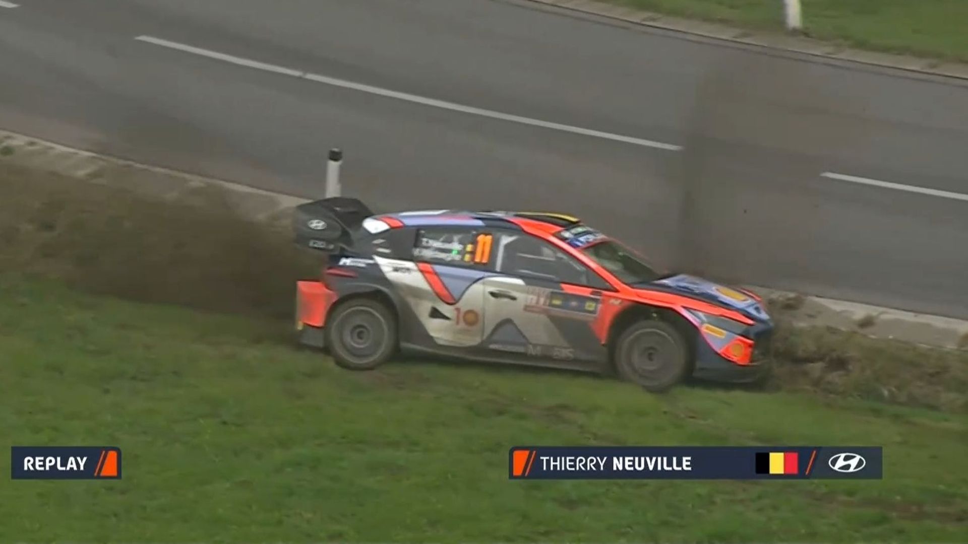 Thierry Neuville part deux fois dans les prés en une minute et perd la ...
