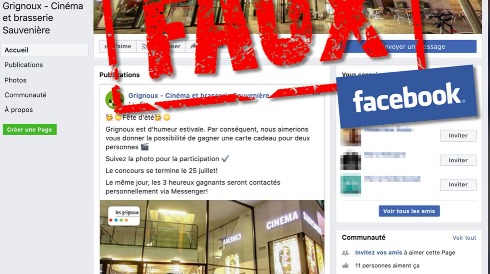 Une vague d'arnaques sur Facebook touche les cinémas - RTBF Actus