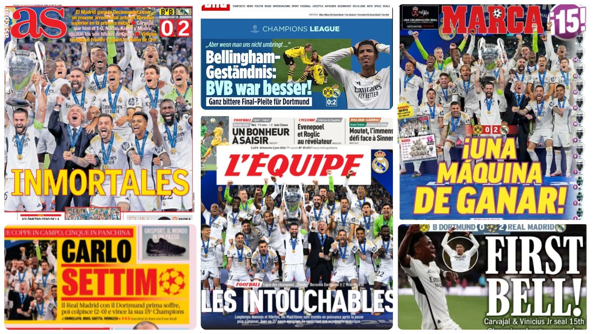 'Immortels', 'Intouchables', 'Machines à gagner' : la presse célèbre le triomphe du Real Madrid ...