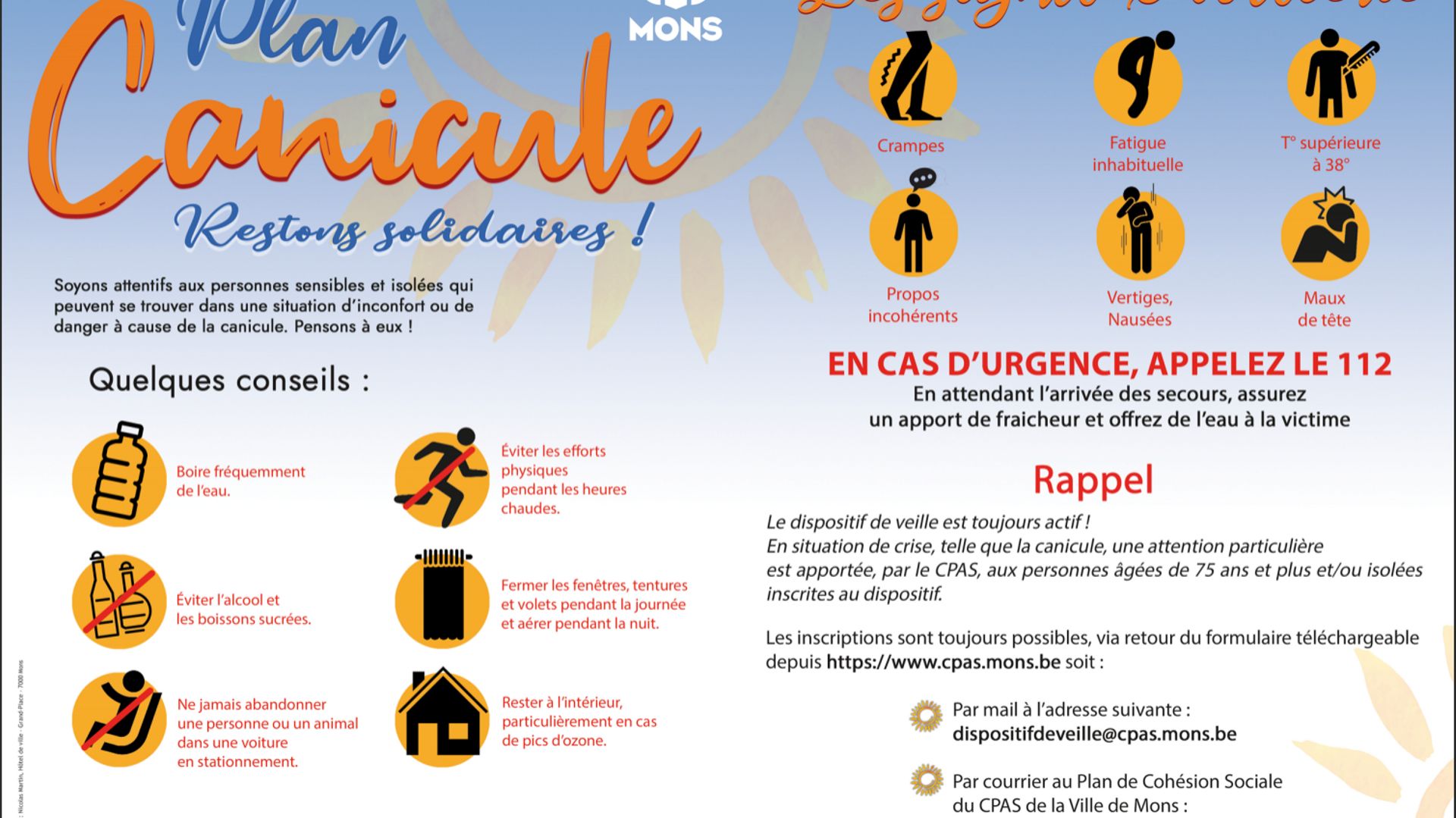 La Ville de Mons active son Plan Canicule - RTBF Actus