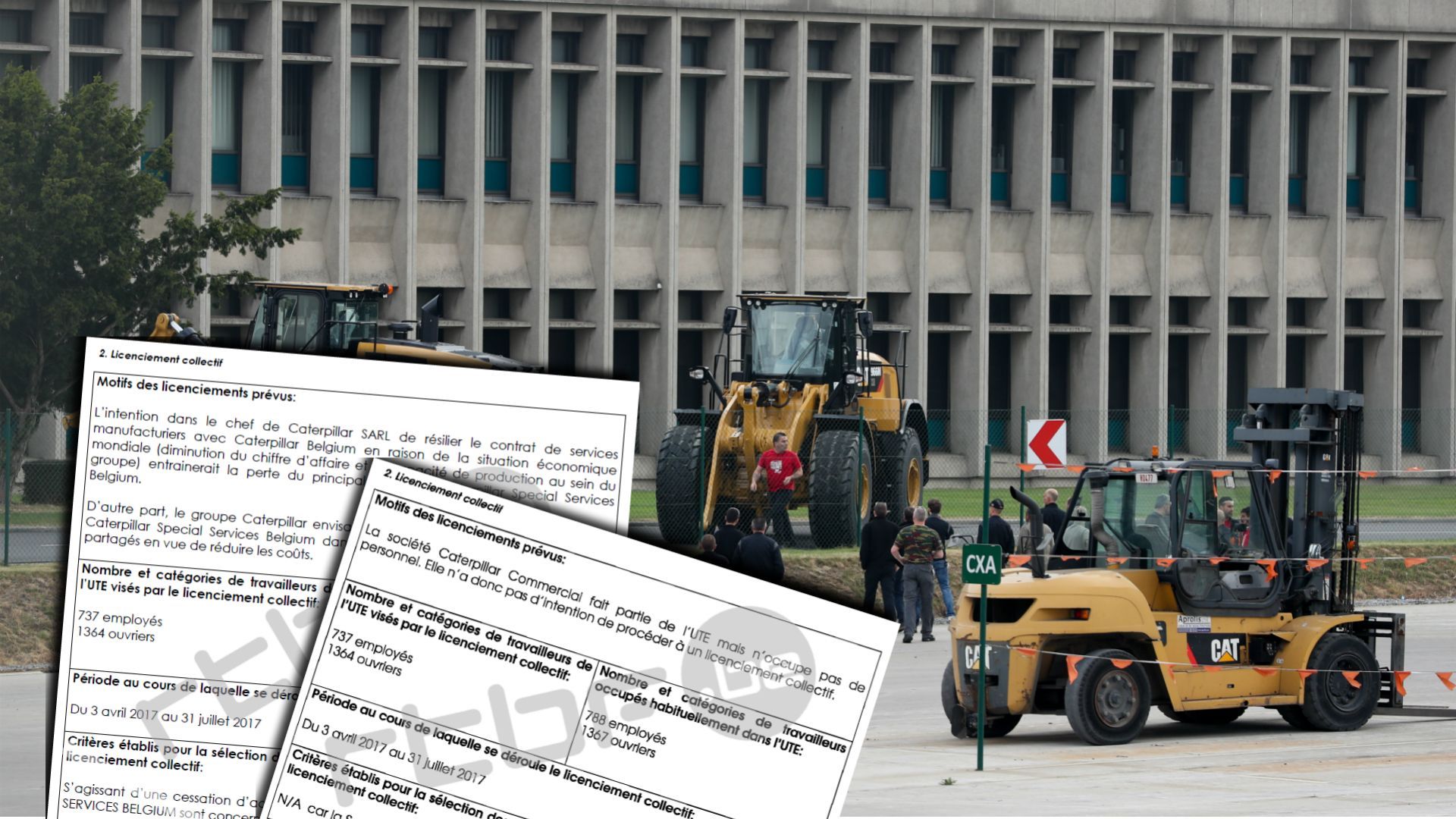 Les documents officiels transmis par Caterpillar au SPF Emploi - RTBF Actus
