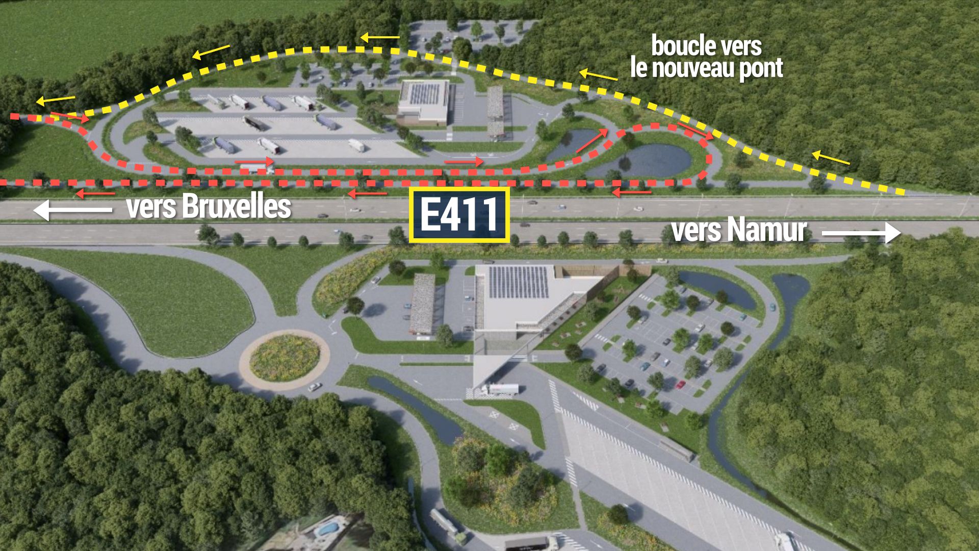 Un nouveau pont sur l’E411 et des travaux à Bierges pour supprimer les bouchons à l’entrée du ...
