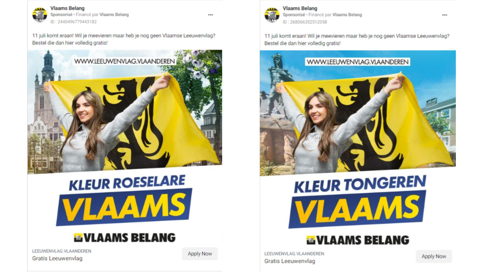 11 juillet : le Vlaams Belang a dépensé plus de 160.000 euros sur ...
