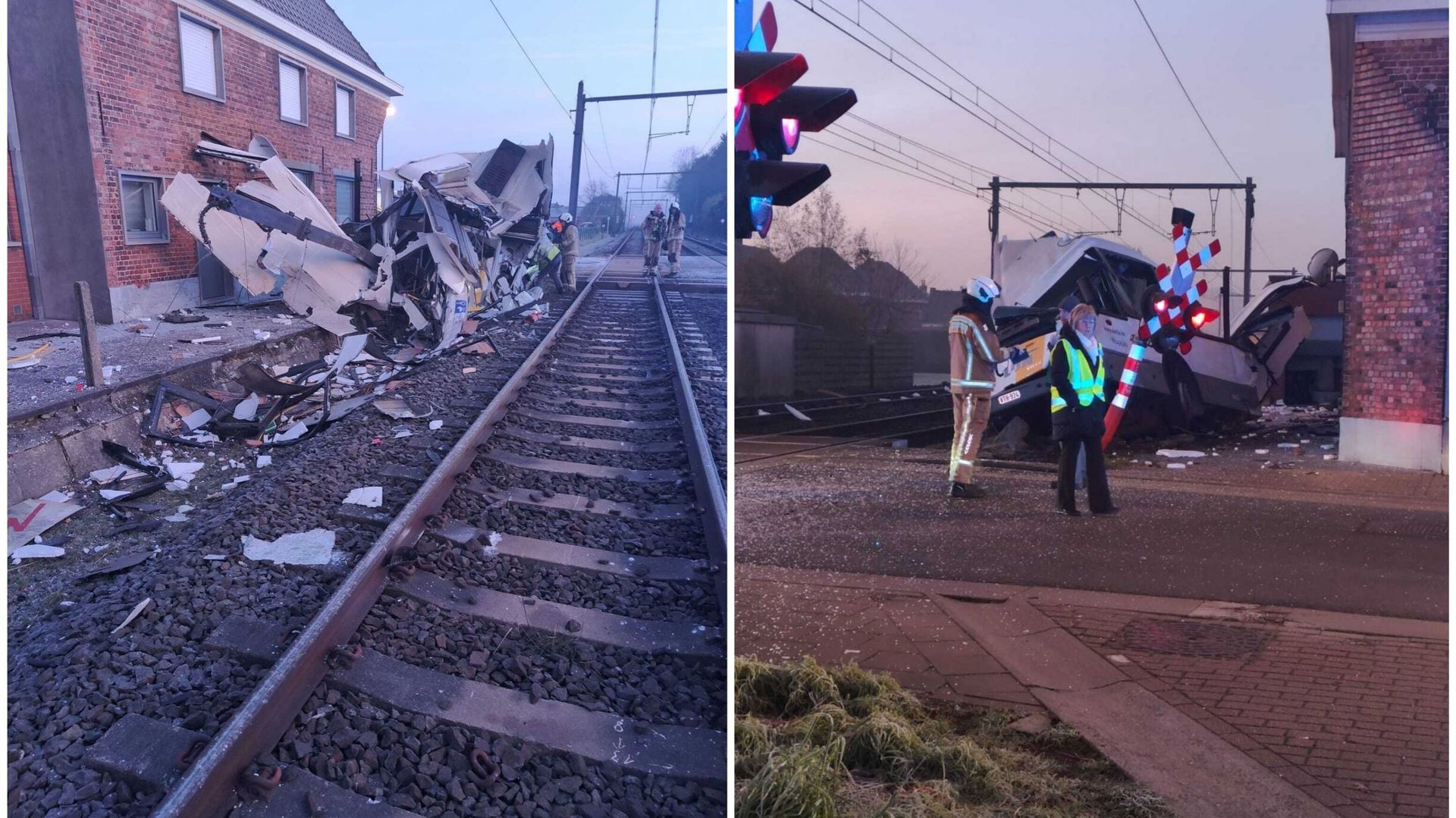 La circulation des trains toujours interrompue entre Leuze et Ath mais elle a repris à Quaregnon ...