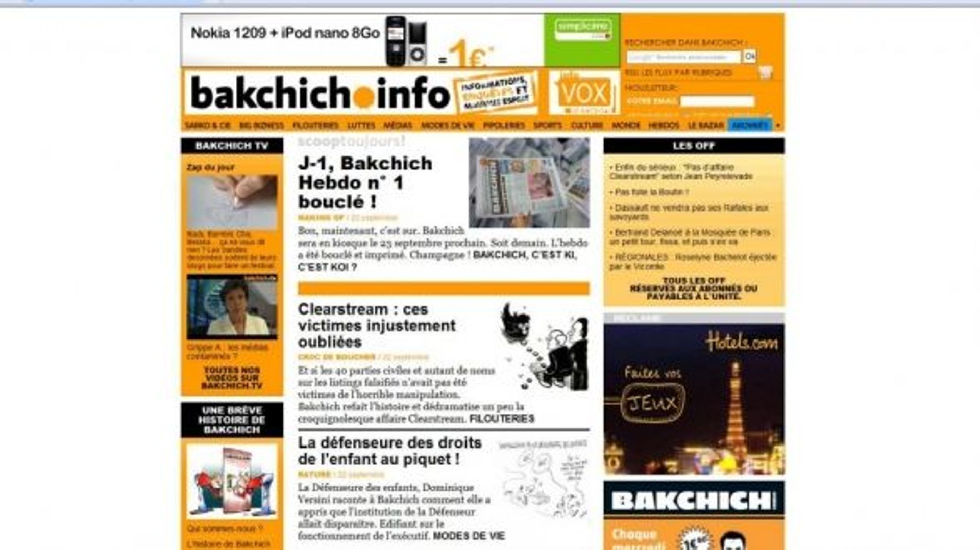 Nouvelles technologies : Bakchich en papier