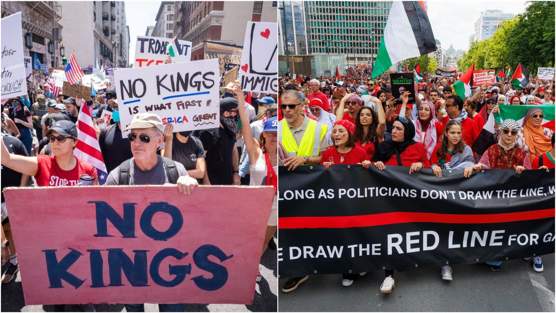 'No Kings' et 'Ligne rouge' : deux slogans pour réveiller les ...