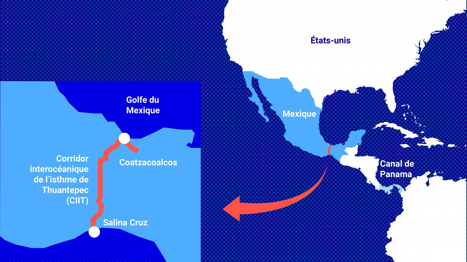 'Ici le monde' - Mexique : un canal sans eau pour concurrencer celui du ...