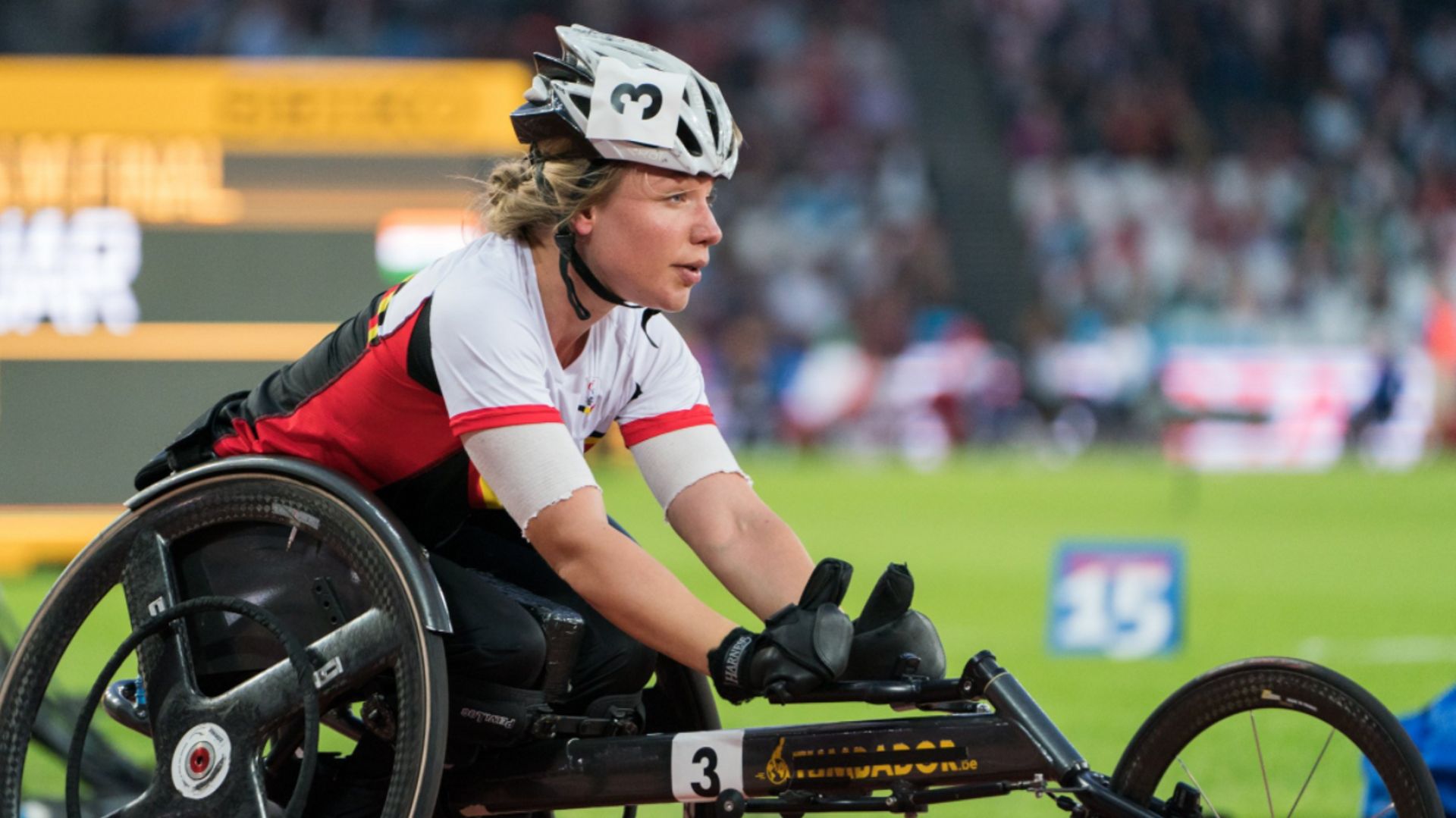Joyce Lefevre médaille de bronze du 100m en fauteuil roulant - RTBF Actus