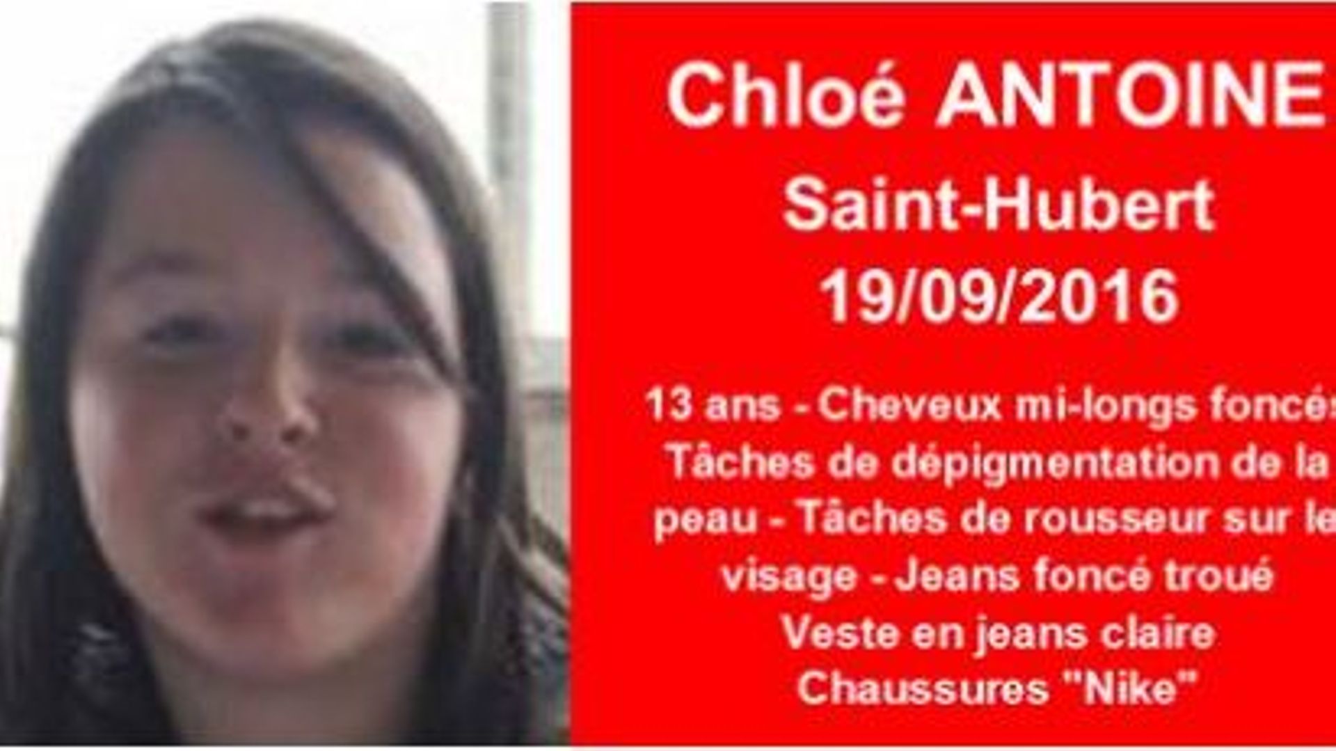 Saint-Hubert: Chloé Antoine a été retrouvée - RTBF Actus