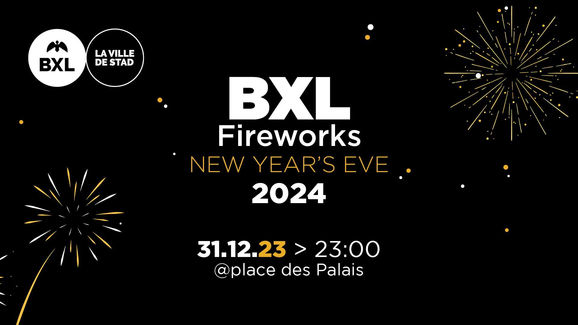 Feu d’Artifice de Nouvel An, le 31 décembre à minuit sur la place des ...