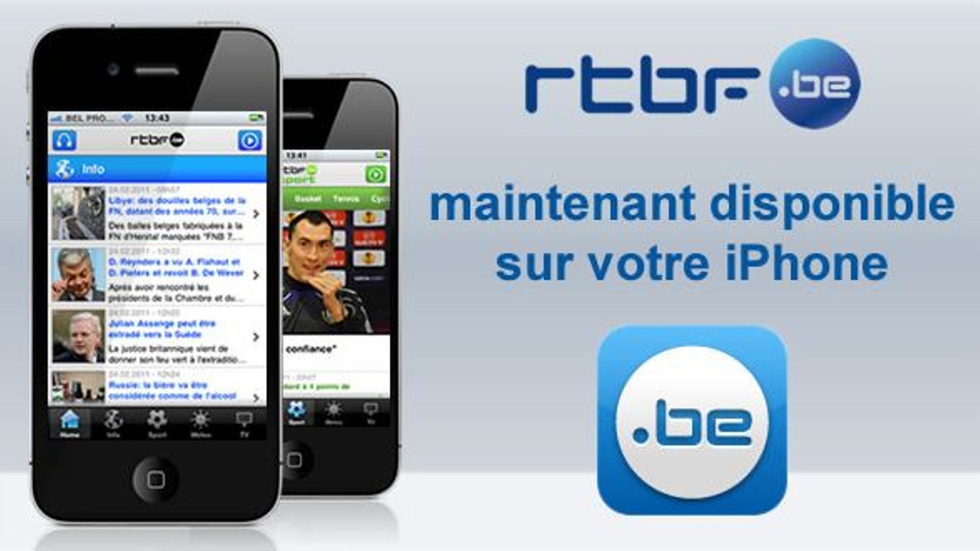 Une nouvelle application IPhone pour la RTBF