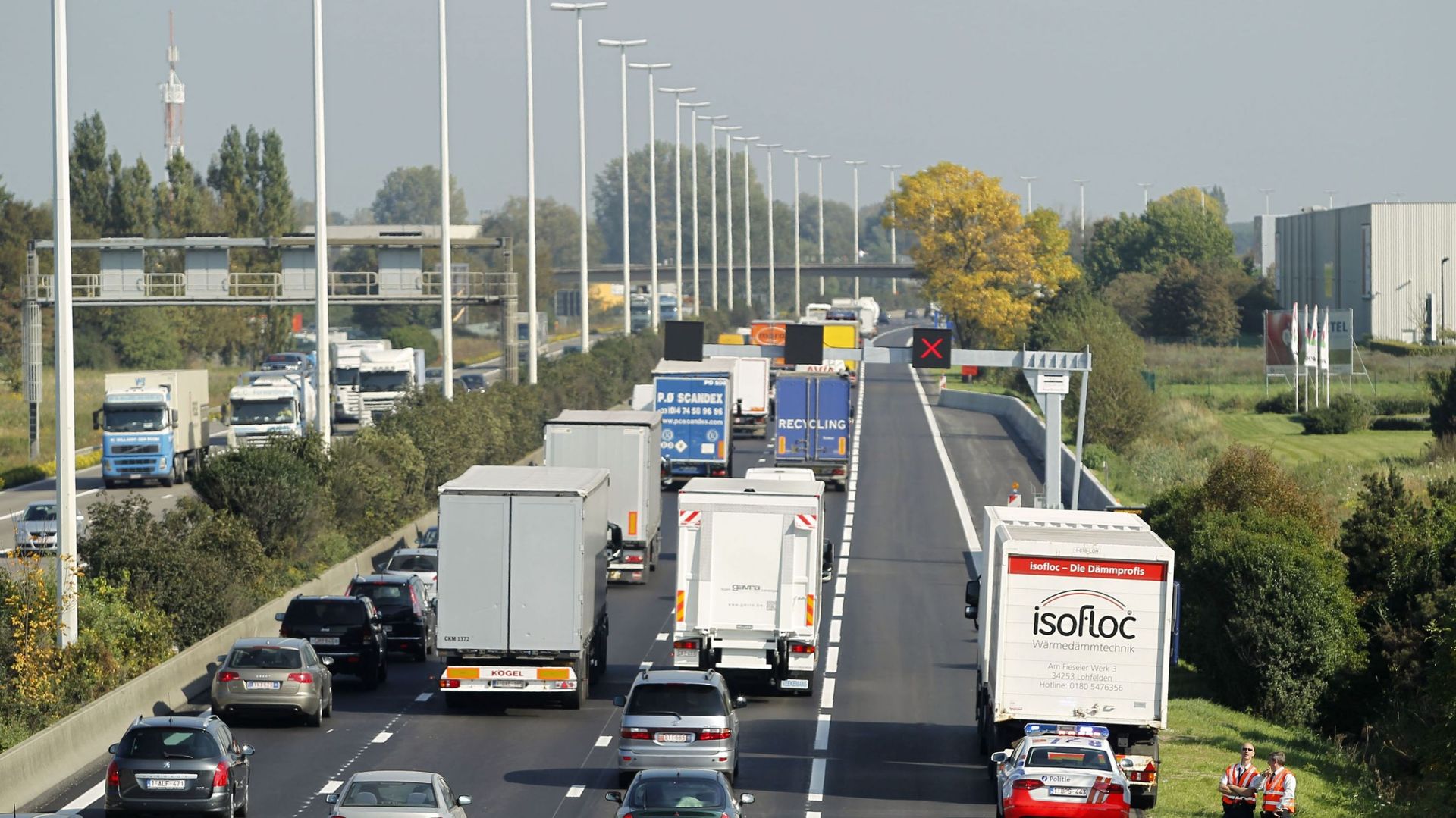 Embouteillage sur la E313 vers Hasselt suite à un soulèvement de ...