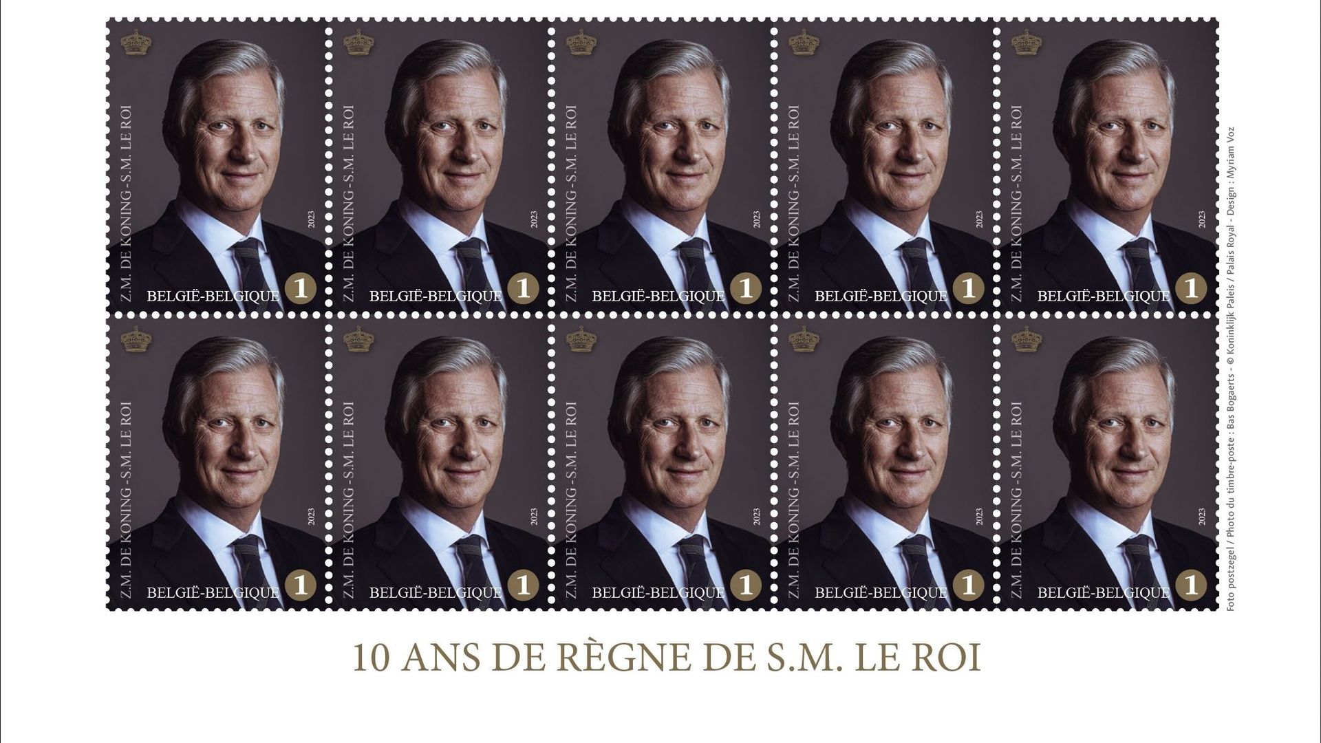 Un nouveau timbre à l’effigie du Roi Philippe est disponible pour ses ...