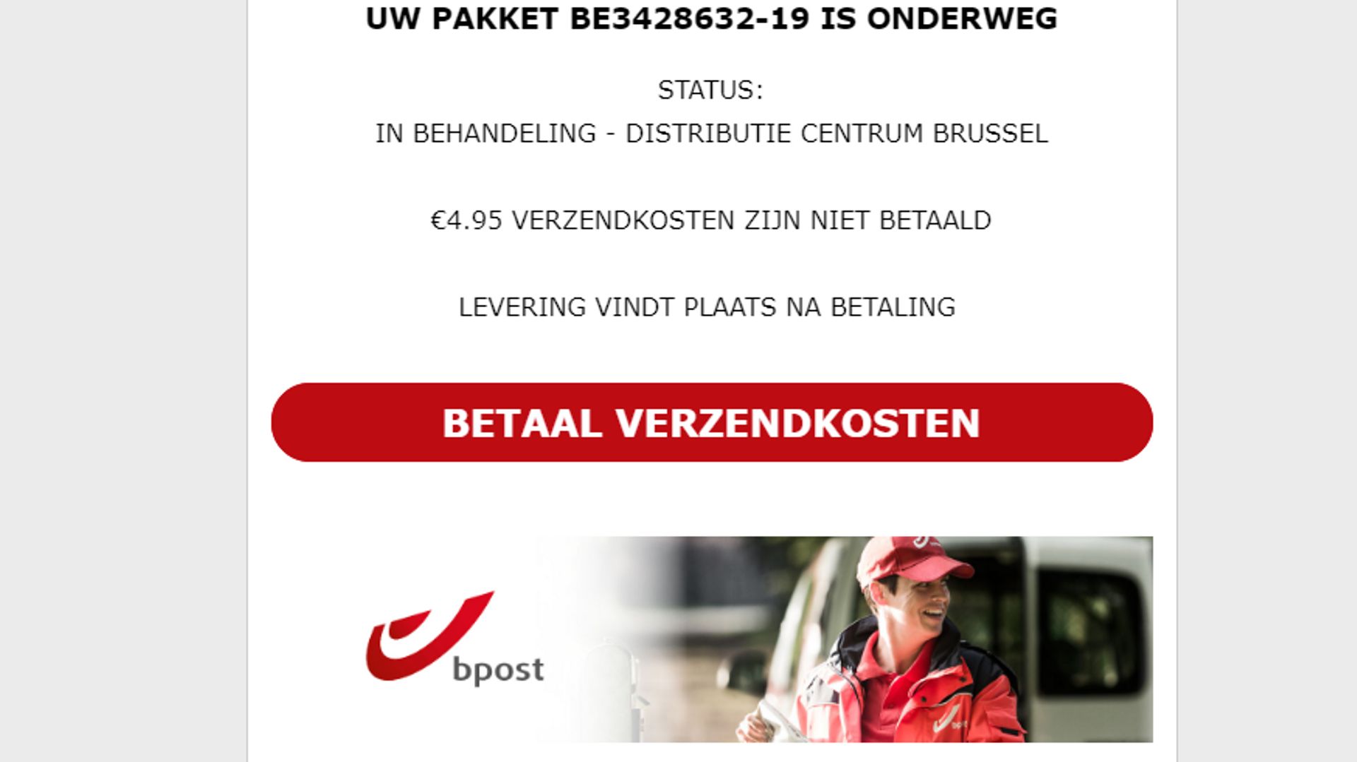 Attention: des tentatives de phishing au nom de bpost ou Post NL ...