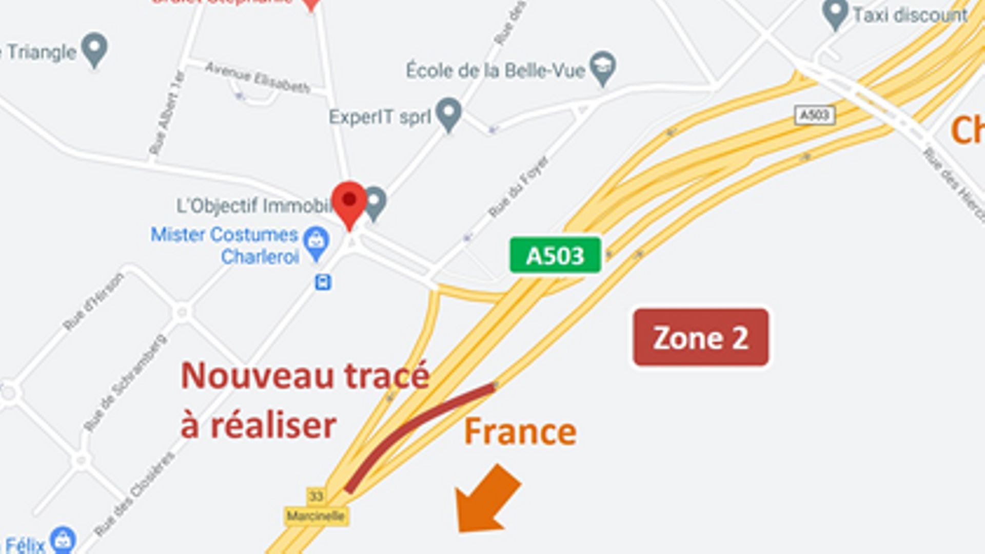 Nouveau chantier dès ce 15 septembre sur l'A503 vers Charleroi - RTBF Actus