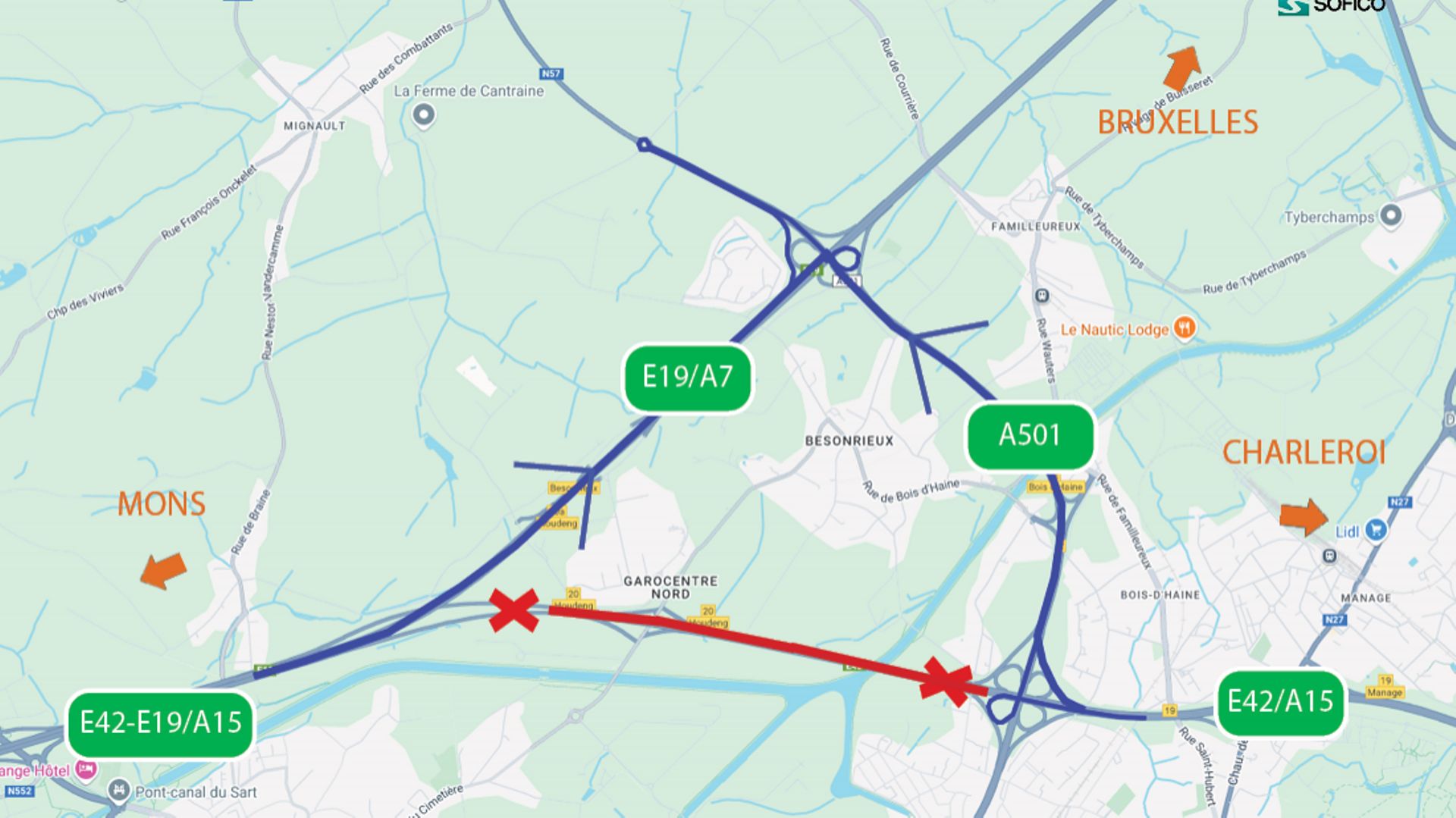 Affaissement d’un pont en travaux sur la E42 à La Louvière : une ...
