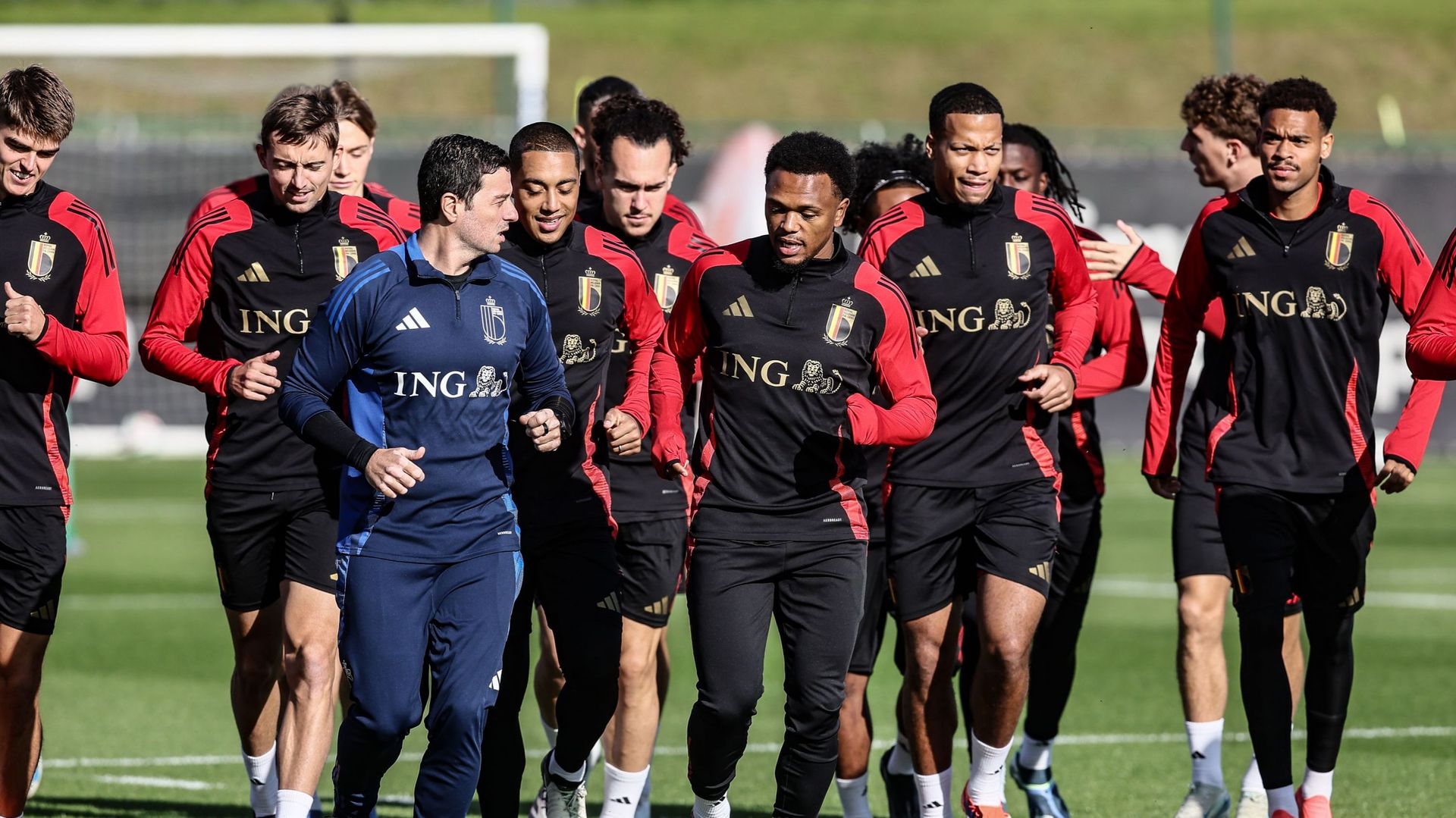 Tous les Diables Rouges présents à l’entraînement la veille du ...