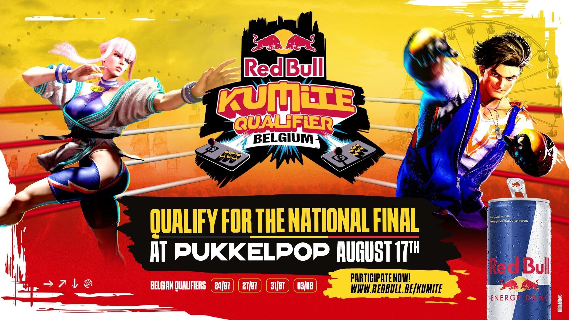 Red Bull Kumite sur Street Fighter 6 : qualifie-toi pour la finale belge sur la scène du Pukkelpop