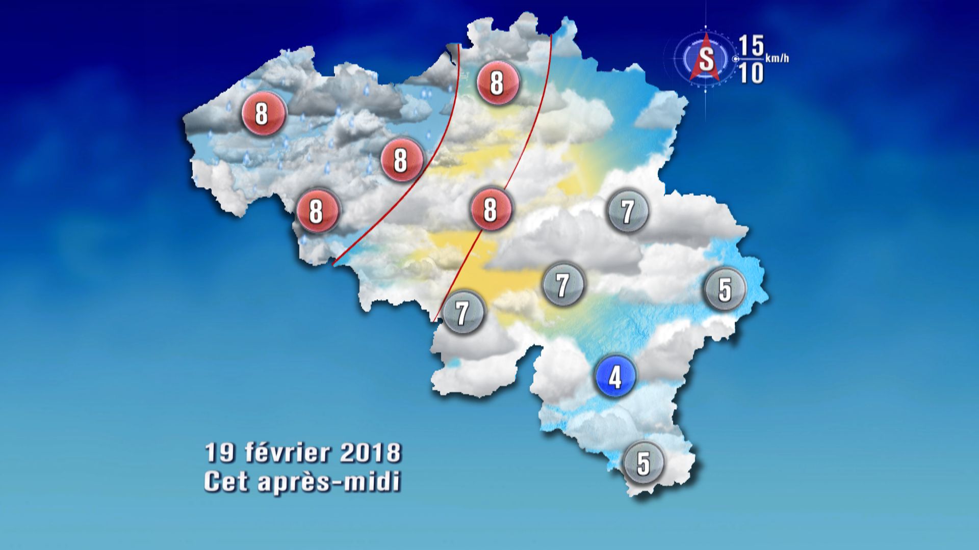 Météo de ce lundi: un ciel partagé en deux zones - rtbf.be