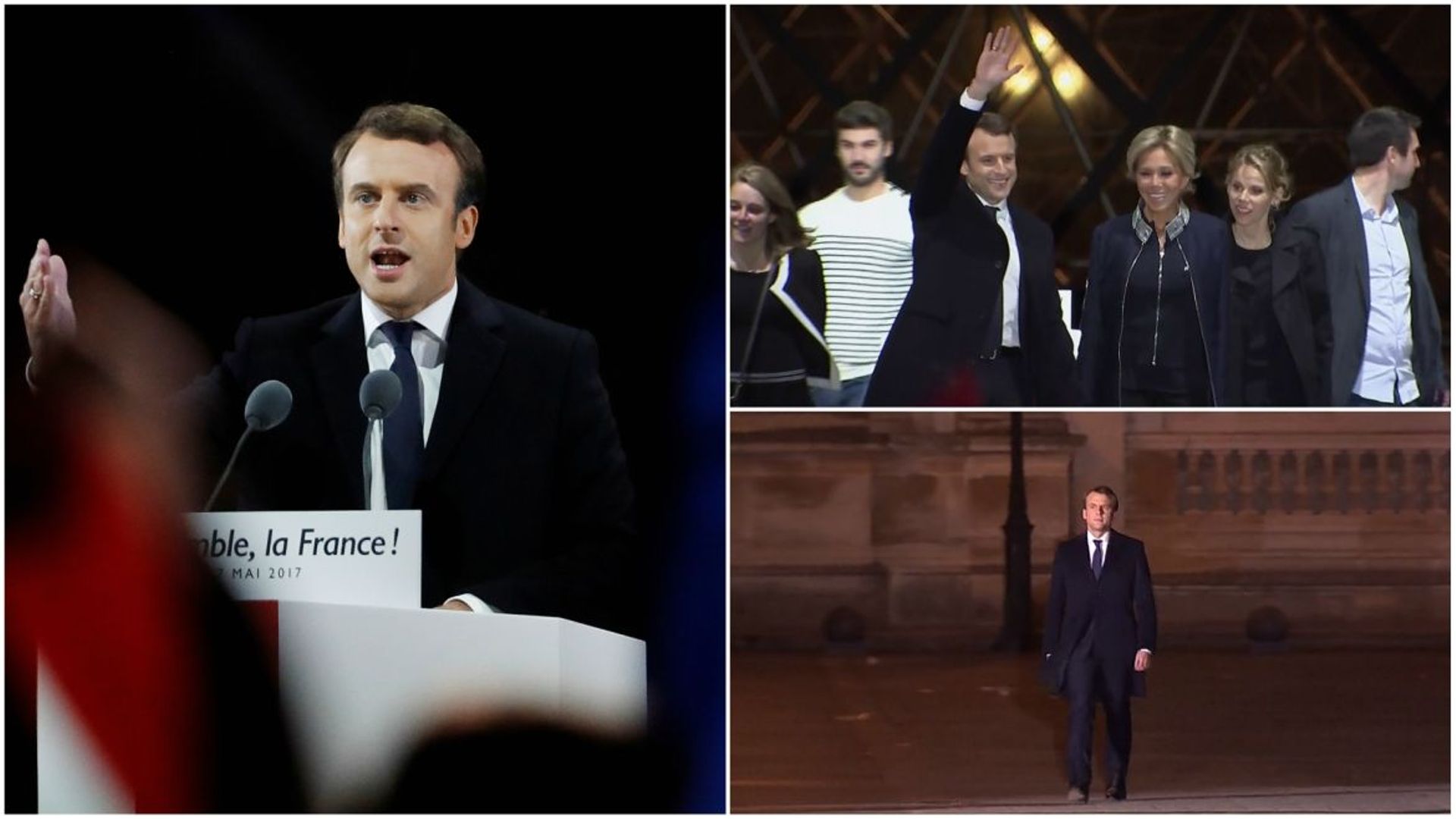 Le président Emmanuel Macron au Louvre: 'La tâche qui nous attend est ...