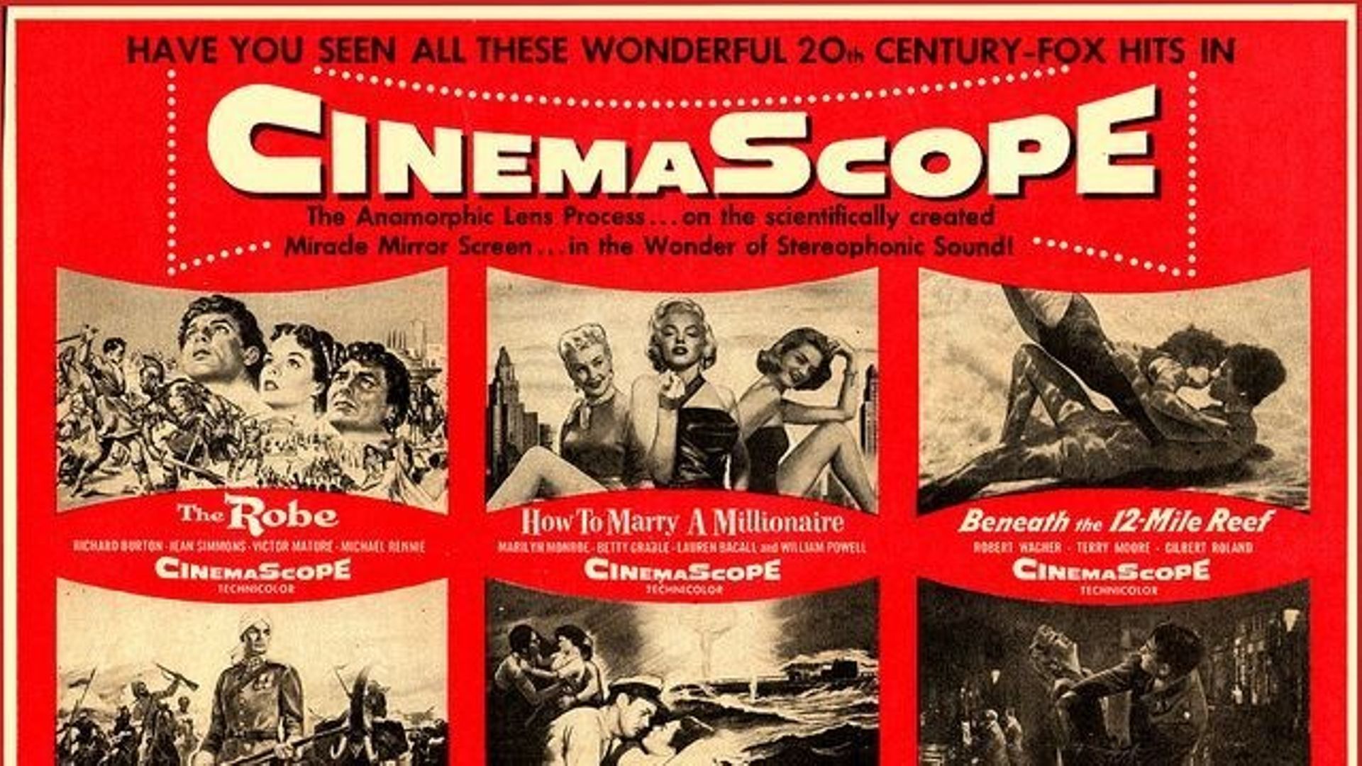 Le CinemaScope, pour un cinéma plus large et plus grand, a 70 ans ...
