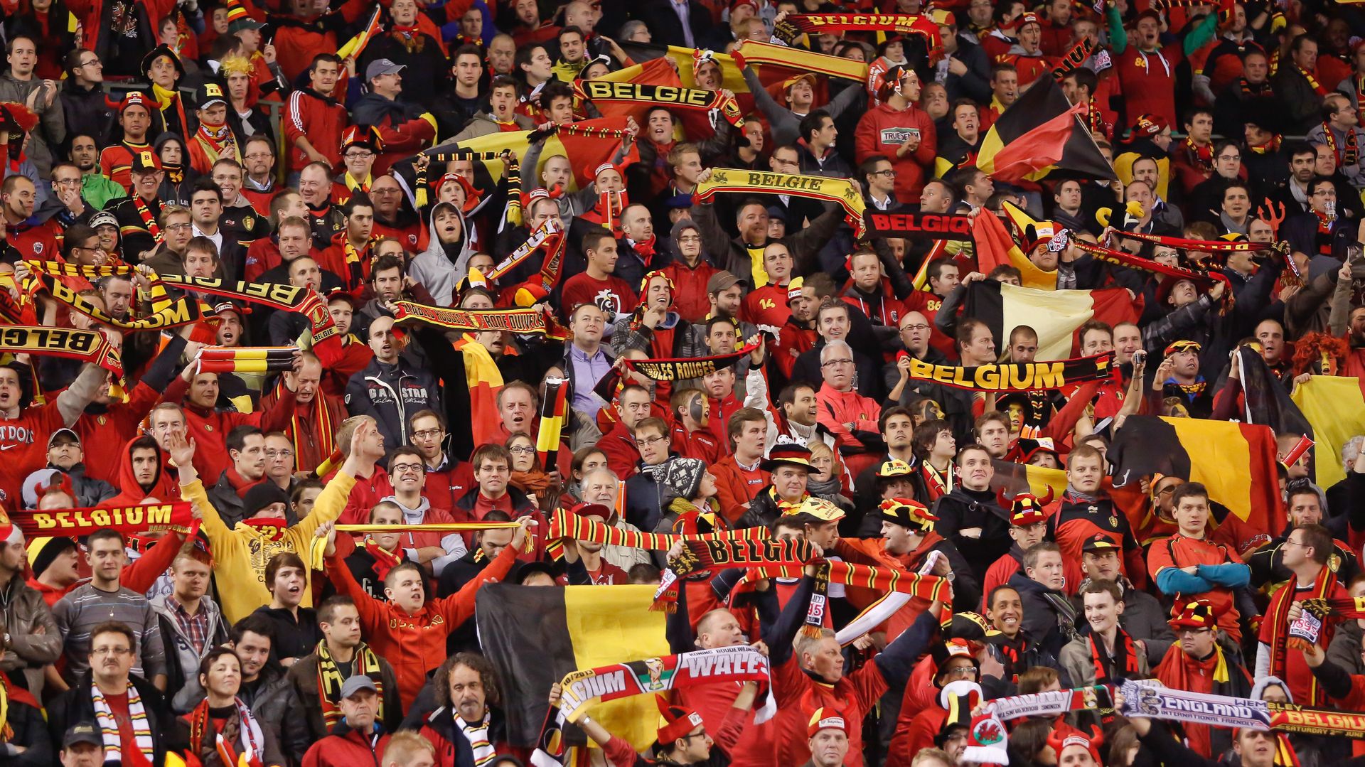 L'ambiance chez les supporters belges