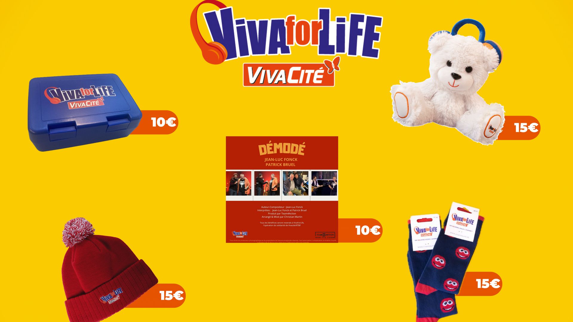 Achetez les goodies Viva for Life 2024 en ligne - RTBF Actus
