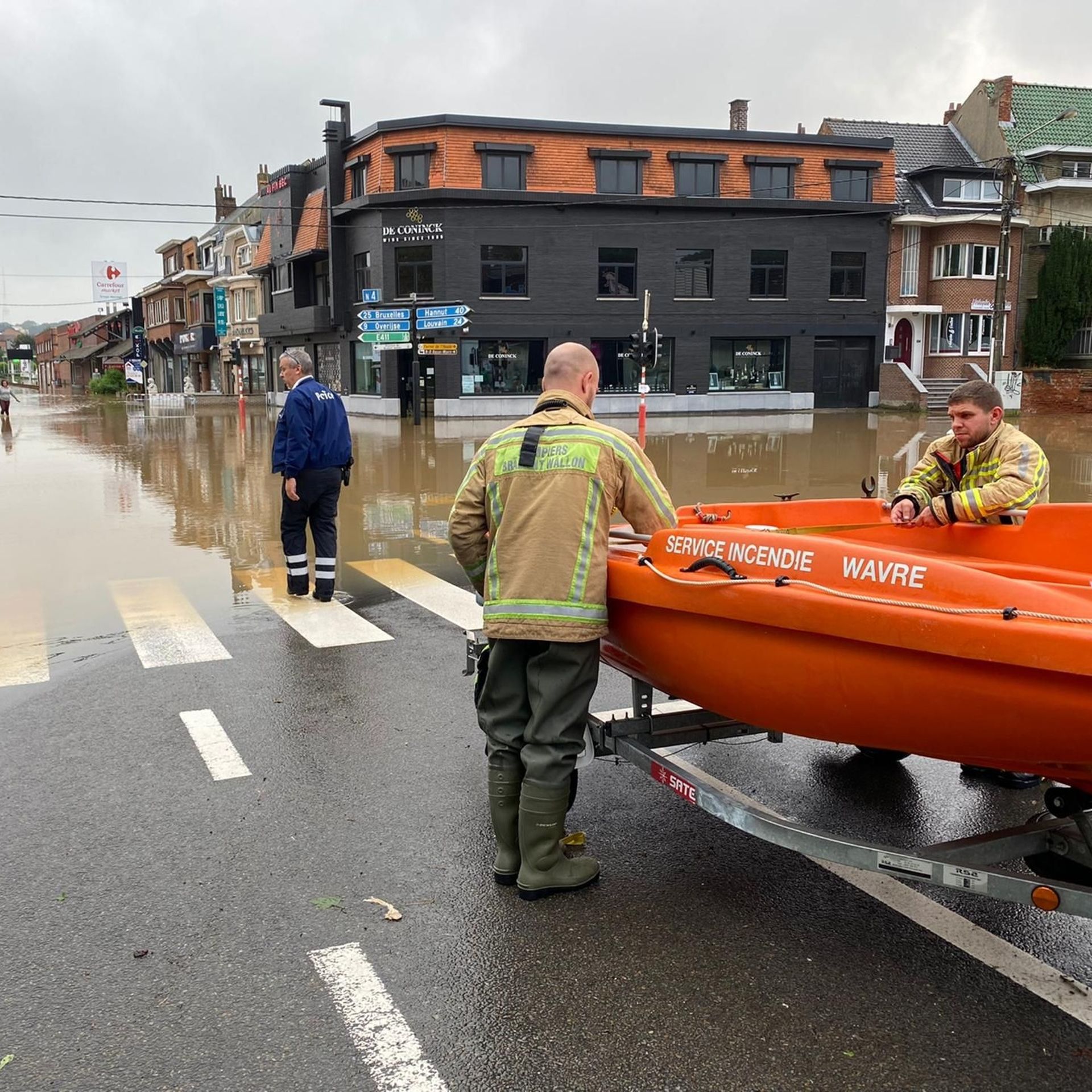 Les images du Brabant Wallon : un mètre cinquante d’eau dans le centre ...