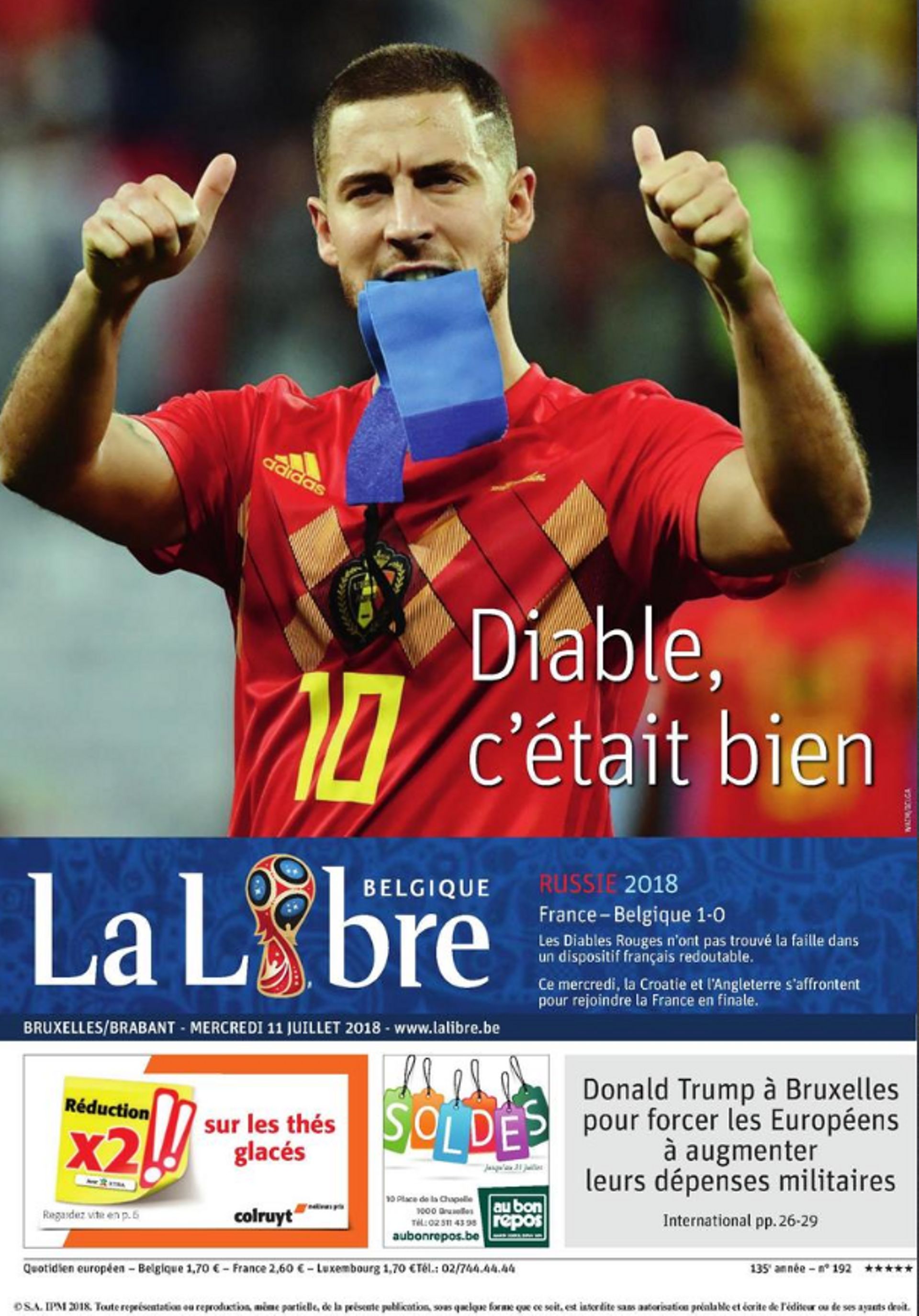 "Diable, c'était bien", "le chagrin des Belges": la presse remercie les ...