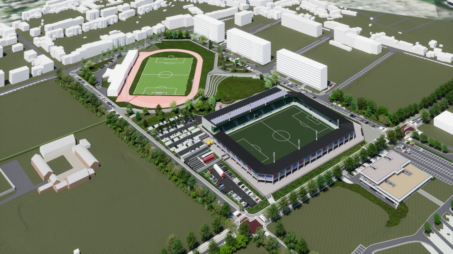 Football : Voici le futur stade de la RAAL à La Louvière - RTBF Actus