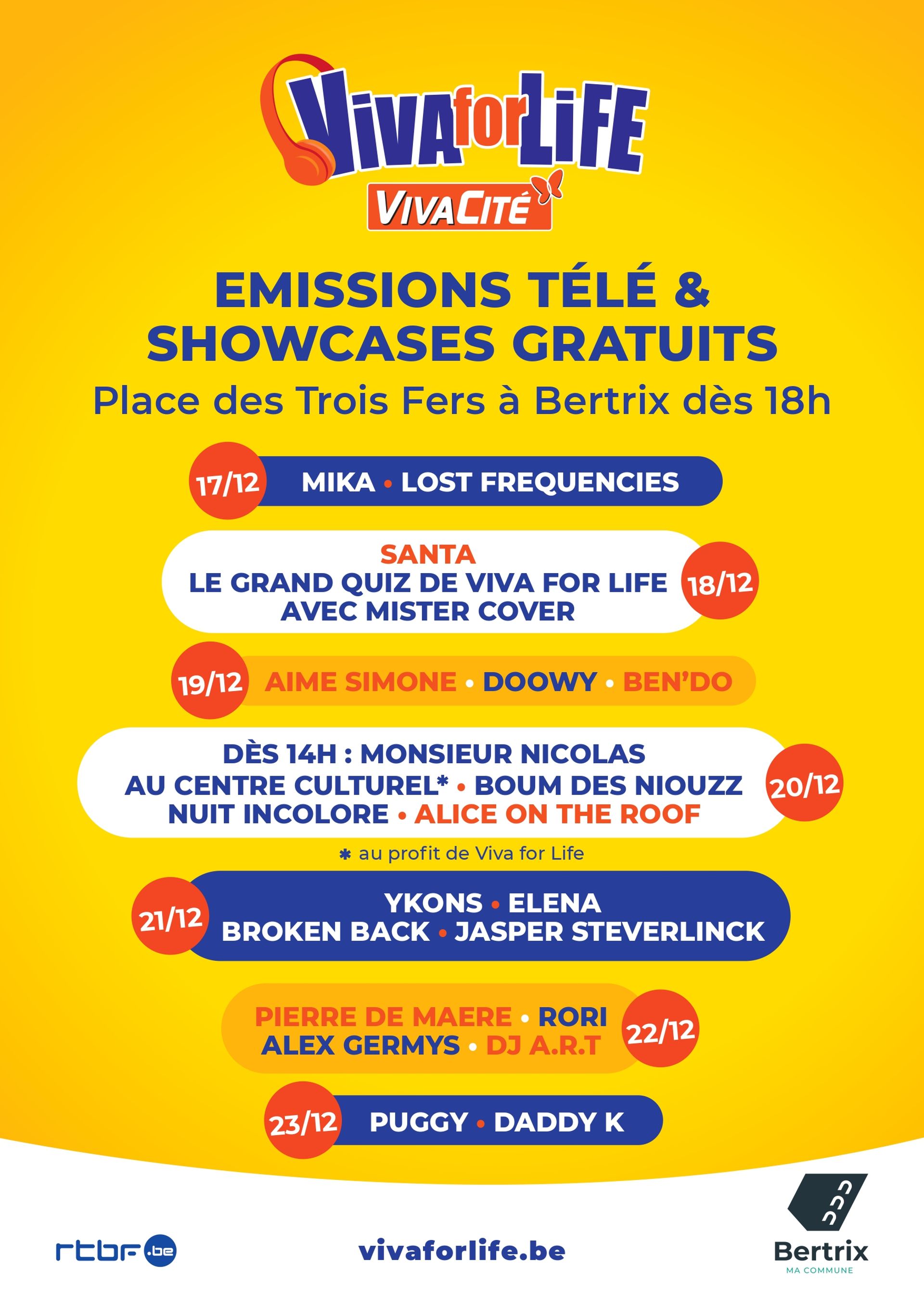 Viva for Life : découvrez l’affiche des artistes présents en showcase à ...