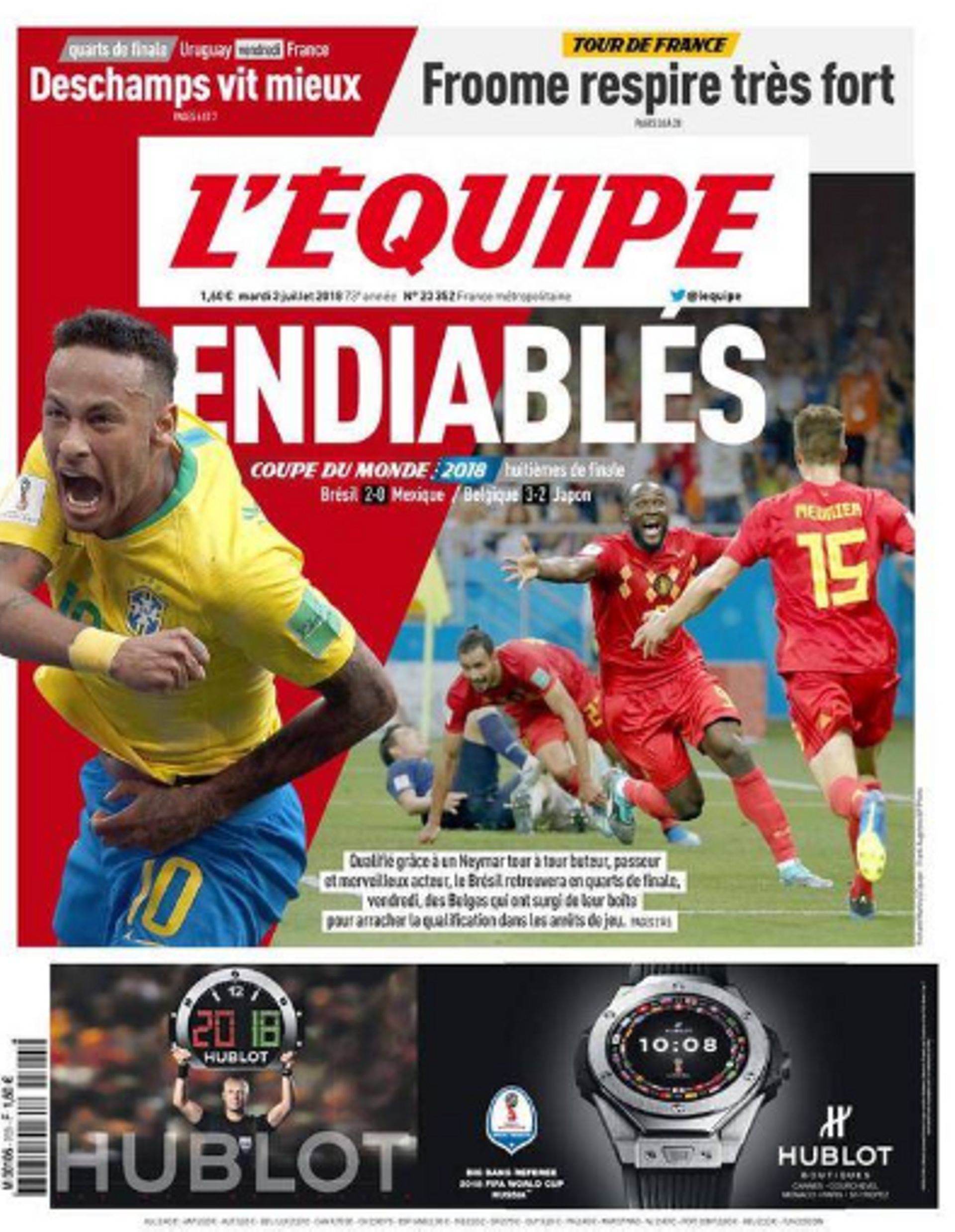 Revue de presse: tous les journaux saluent des Diables rouges ...