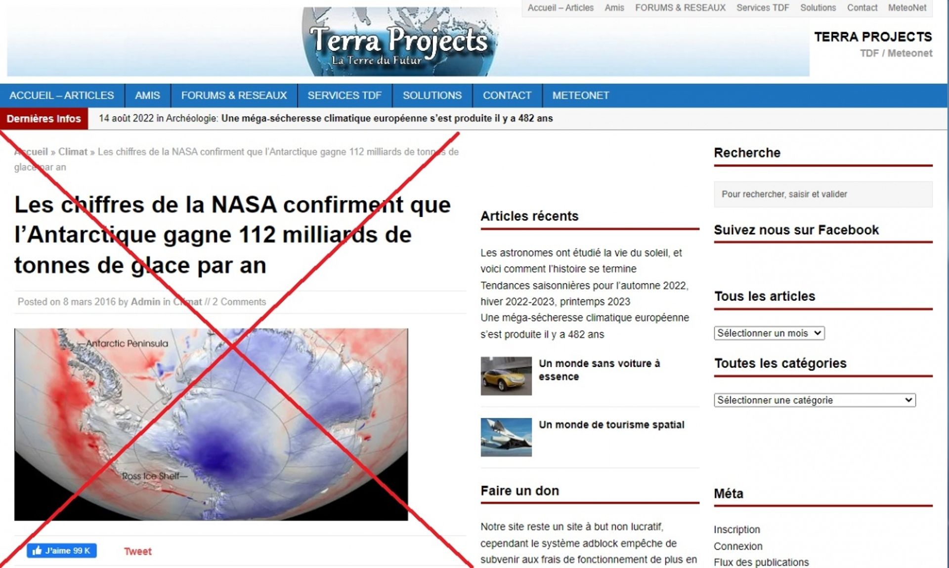 La NASA n’a pas 'confirmé que le réchauffement climatique est une fraude' - RTBF Actus