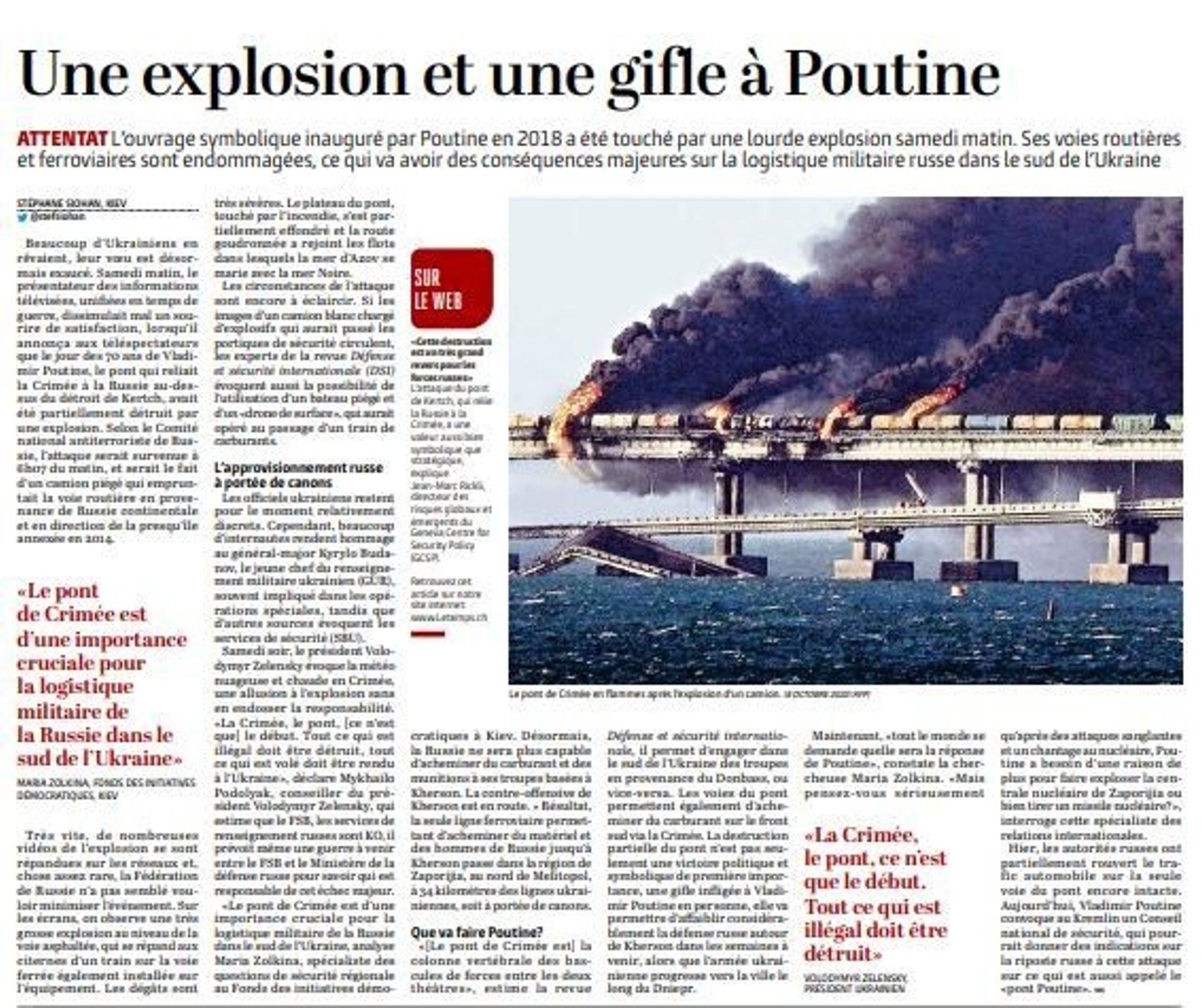 La revue de presse : comment Poutine réagit quand il reçoit une gifle ...