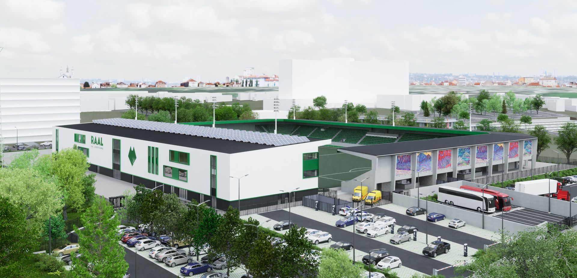 Football : Voici le futur stade de la RAAL à La Louvière - RTBF Actus
