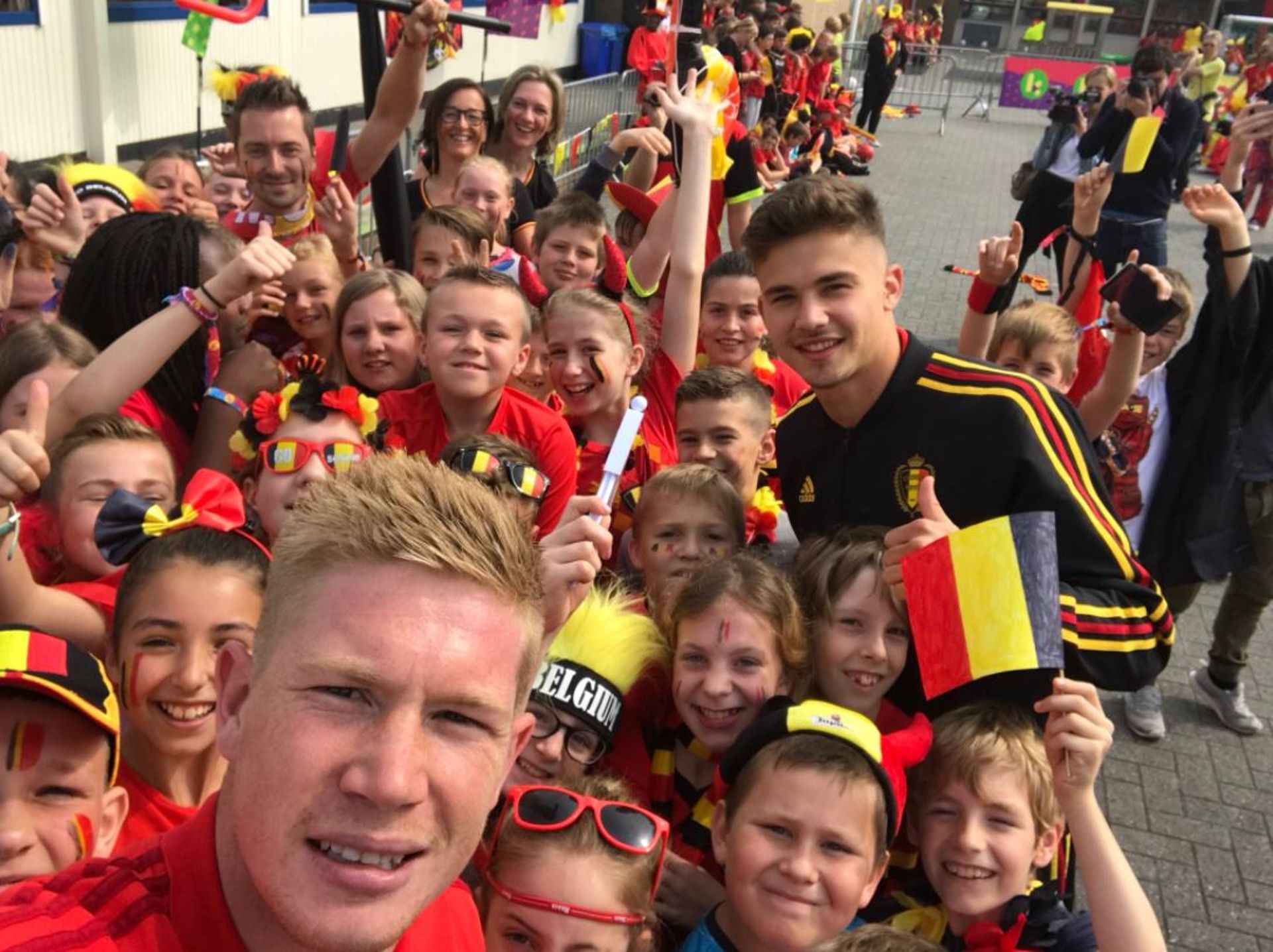 Les Diables Rouges se rendent à l'école pour rencontrer leurs jeunes fans