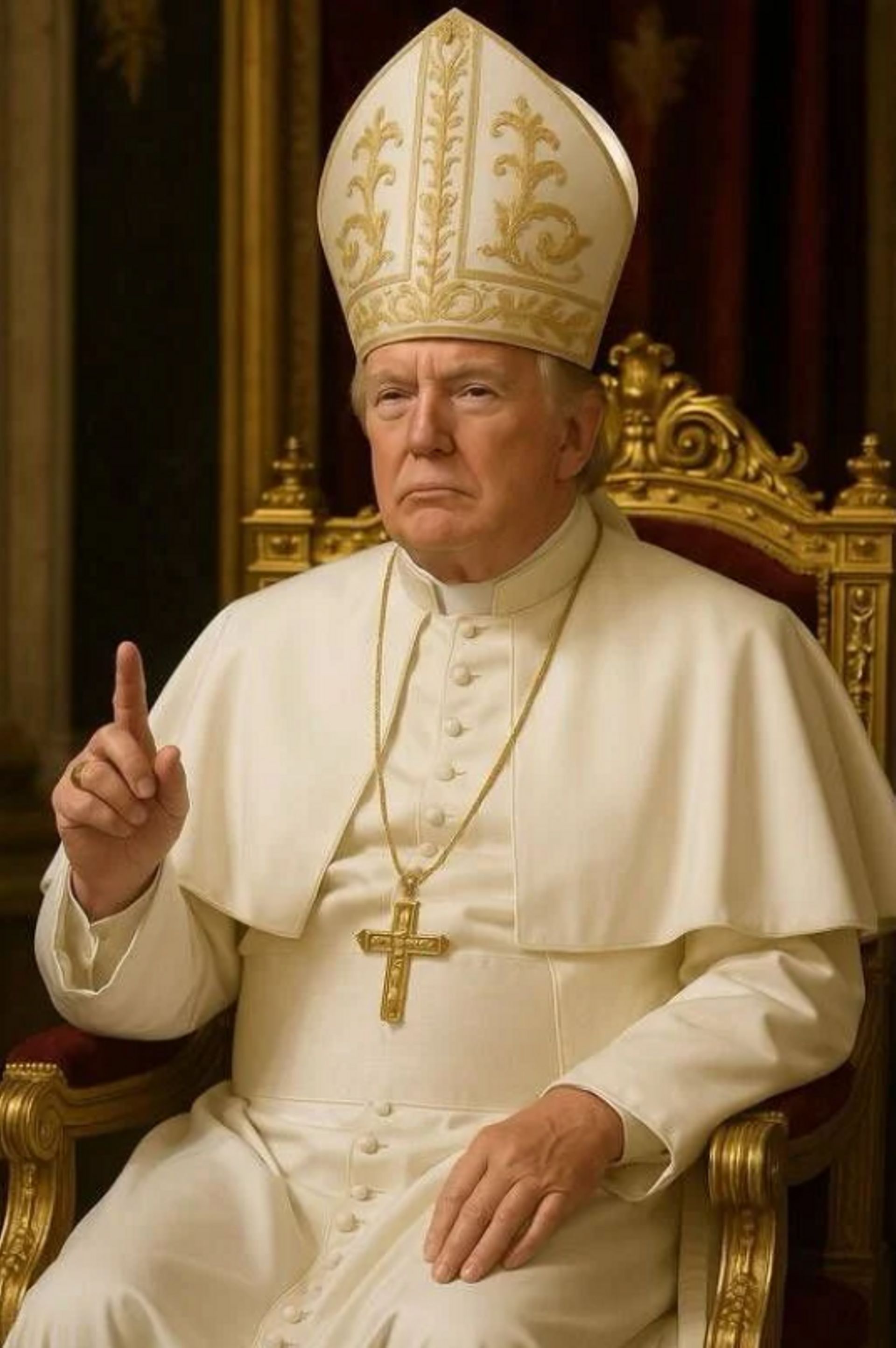 Donald Trump publie un portrait de lui habillé en pape - RTBF Actus