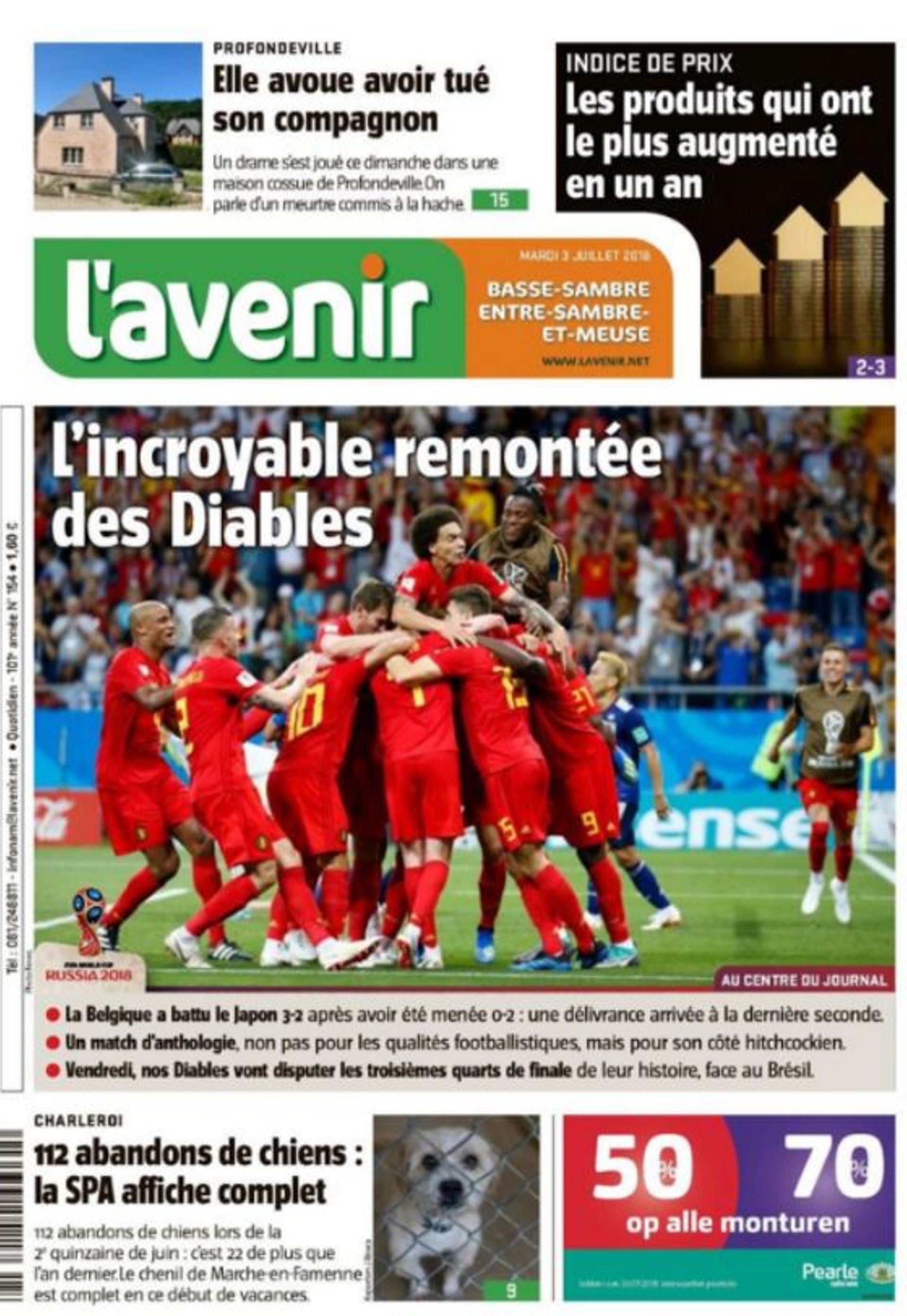 Revue de presse: tous les journaux du pays saluent des Diables rouges ...