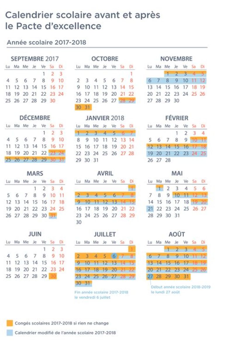 Le calendrier des vacances scolaires avant et après le Pacte d ...