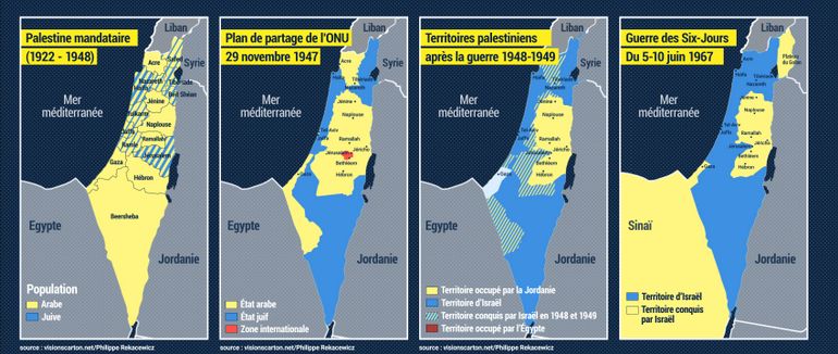 Guerre Israël-Gaza : le conflit israélo-palestinien en quelques cartes ...